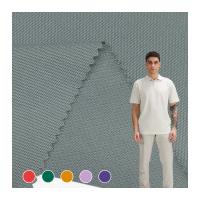 China 220 GSM Pique Fabric 66-68 Inch Width - 53% Cotton 42% Polyester 5% Spandex Knitted Material for Polo Shirts for sale