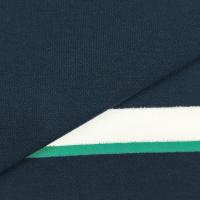 China Custom Green Black White Striped Pique Fabric 93% Cotton 7% Spandex 185cm Width for Baby Clothing for sale