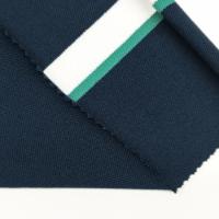 China Custom Green Black White Striped Pique Fabric 93% Cotton 7% Spandex 185cm Width for Baby Clothing for sale