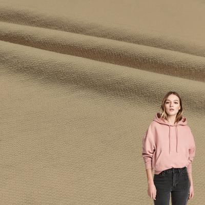 China CVC Fleece Fabric 260 GSM 66/68 Inch Width - 80% Cotton 20% Polyester for Hoodie Manufacturing for sale