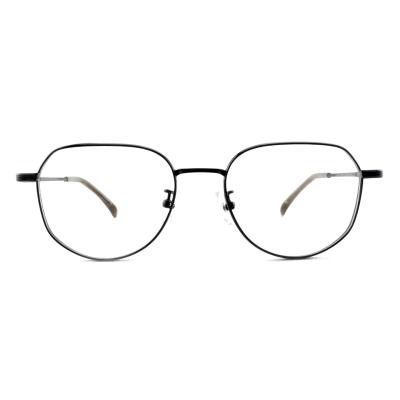 China TF3336 Optical Round Titanium Eyeglasses Frames Vacuum Plating Customized for sale