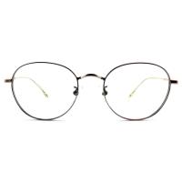 China FM2571 Stainless Optical Eyeglasses Frames , Unisex Full Rim Round Frame for sale