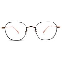China FM2589 Optical Metal Rectangle Eyeglasses Frames Full Rim Customized Unisex for sale