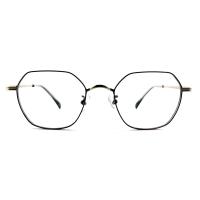 China FM2589 Optical Metal Rectangle Eyeglasses Frames Full Rim Customized Unisex for sale
