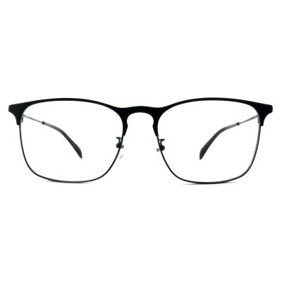 China FM2591 Unisex Optical Metal Frame Square Eyewear Customized With Spring Hinges for sale
