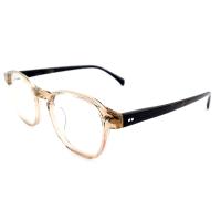 China FP2616 Trendy Acetate Optical Frame Unisex Full Rim Round Customized Color for sale