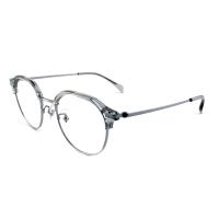 China FP2713 Vintage Round Acetate Metal Glasses Unisex Lightweight Spectacle for sale