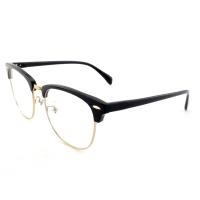 China FP2648 Classic Acetate Metal Glasses Vintage Square Unisex Frames Eyewear for sale