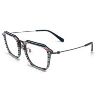 China BD124 Customized Frame Color Acetate Metal Frames with 142mm Temple Length for sale