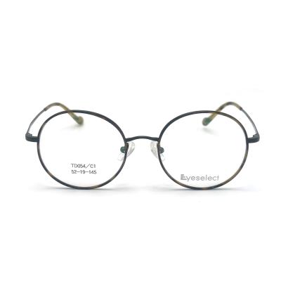 China TD054 Round Titanium Frame with Adjustable Nose Pads Size 52-19-145 for sale