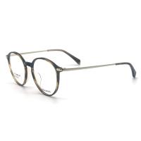 China OPT SUN001 Acetate Optical Frame with high elasticity temples trendy Round Style Fashionable Look for sale