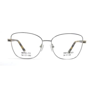 China MD151 Women s Metallic Optical Frames with Lens Width of 54mm for sale