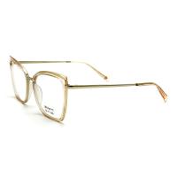 China BD137M Vintage Square Womens Acetate Metal Glasses Customized color for sale