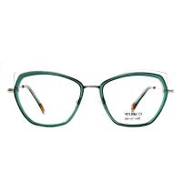 China BD136M Customized Vintage Square Glasses Acetate Metal Frames For Women for sale