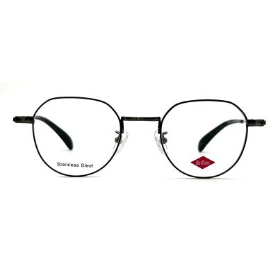 China FM3222 Square Unisex Stainless Steel Optical Metal Frame Size 46-21-142 for sale