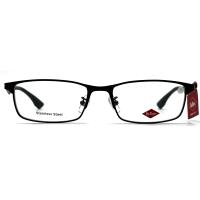 China FM7077 Rectangle Stainless Steel Optical Frames 54-17-140 Size with 140mm Temple Length for sale
