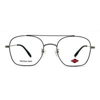 China FM7112 Square Unisex Optical Metal Frame Stainless Steel Size 53-20-145 for sale