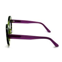 China AS102 Womens Round Acetate Frame Sunglasses 100% UV Protection for sale