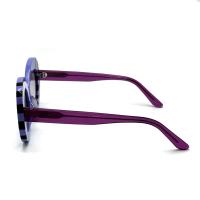 China AS102 Womens Round Acetate Frame Sunglasses 100% UV Protection for sale