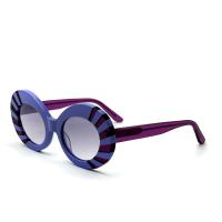 China AS102 Womens Round Acetate Frame Sunglasses 100% UV Protection for sale