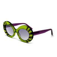 China AS102 Womens Round Acetate Frame Sunglasses 100% UV Protection for sale