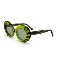 China AS102 Womens Round Acetate Frame Sunglasses 100% UV Protection for sale
