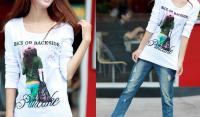 China Lady T shirts piece printing for sale