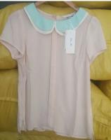 China Lady girl chiffon shirts with high quality and soft nice finish for sale