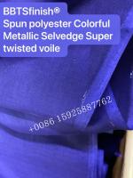 China BBTS super high Twisted spun polyester voile fabric for muslim usage white bluishwhite dyeing printing for sale