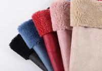 China suede bonded faux sheepskin sherpa fabric Fabric high quality for sale