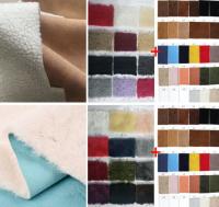 China Suede composite cashmere Terry cloth composite fastness good imitation leather fashion cotton shoe jacket fabric for sale