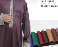 China TR 80/2030 * 32 reactive eco-dyed TR twill shine thobe fabric, Arabia Thobe RObe men's fabric for sale