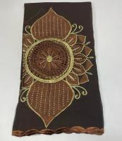 China high quality Spun polyester voile fabrics embroidery sudan robe swiss hijab scarf for muslim women for sale