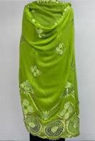 China high quality Spun polyester voile fabrics embroidery sudan robe swiss hijab scarf for muslim women for sale