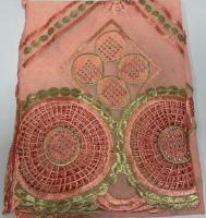 China high quality Spun polyester voile fabrics embroidery sudan robe swiss hijab scarf for muslim women for sale