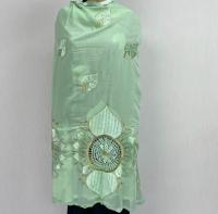 China high quality Voile fabrics embroidery sudan robe swiss hijab scarf for muslim women for sale