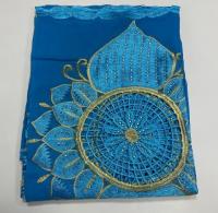 China high quality Voile fabrics embroidery sudan robe swiss hijab scarf for muslim women for sale