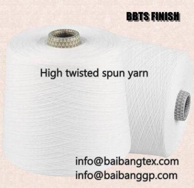 China BBTSFINISH spun polyester yarn voile yarn high twisted yarn voile fabric scarf embroidery for sale