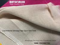 China BBTSFINISH High twisted spun full voile 44 inch Plain dyed fabric used for muslim scarf, shawel, head cover for sale