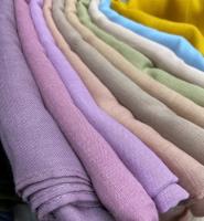 China High Twisted Spun Polyester Voile Fabric For Muslim Scarf for sale