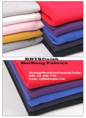 China sweatshirt cotton  fabric highest quality plain dyed super soft colors awailable cheap fabric and sweatshirts suppling for sale