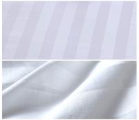 China Hotel stripes sateen cotton white fabric highest quality smoth finishing for sale