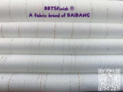 China metallic strips of polyester chiffon fashion fabric for sale