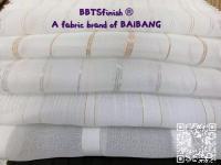 China metallic strips of polyester chiffon fashion fabric for sale