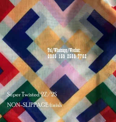 China Super twisted non-slippage full spun voile printed 58