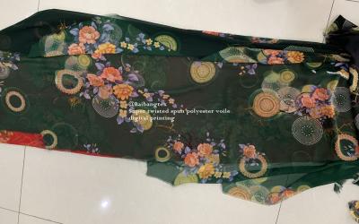 China Digital spun polyester voile super twisted 2s/2z 1900t printing highest quality for sale