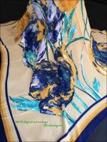 China 100% Spun polyester voile نسج البوليستر الفوال  DIGITAL printing 58