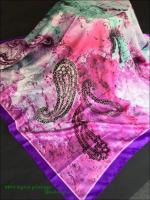 China 100% Spun polyester voile نسج البوليستر الفوال  DIGITAL printing 58