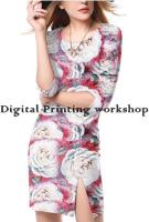 China 100% Spun polyester voile نسج البوليستر الفوال  DIGITAL printing 58