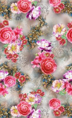 China 100% SPUN POLYESTER VOILE PRINTING FABRIC ,50,000 Designs available for printing degital printing for sale